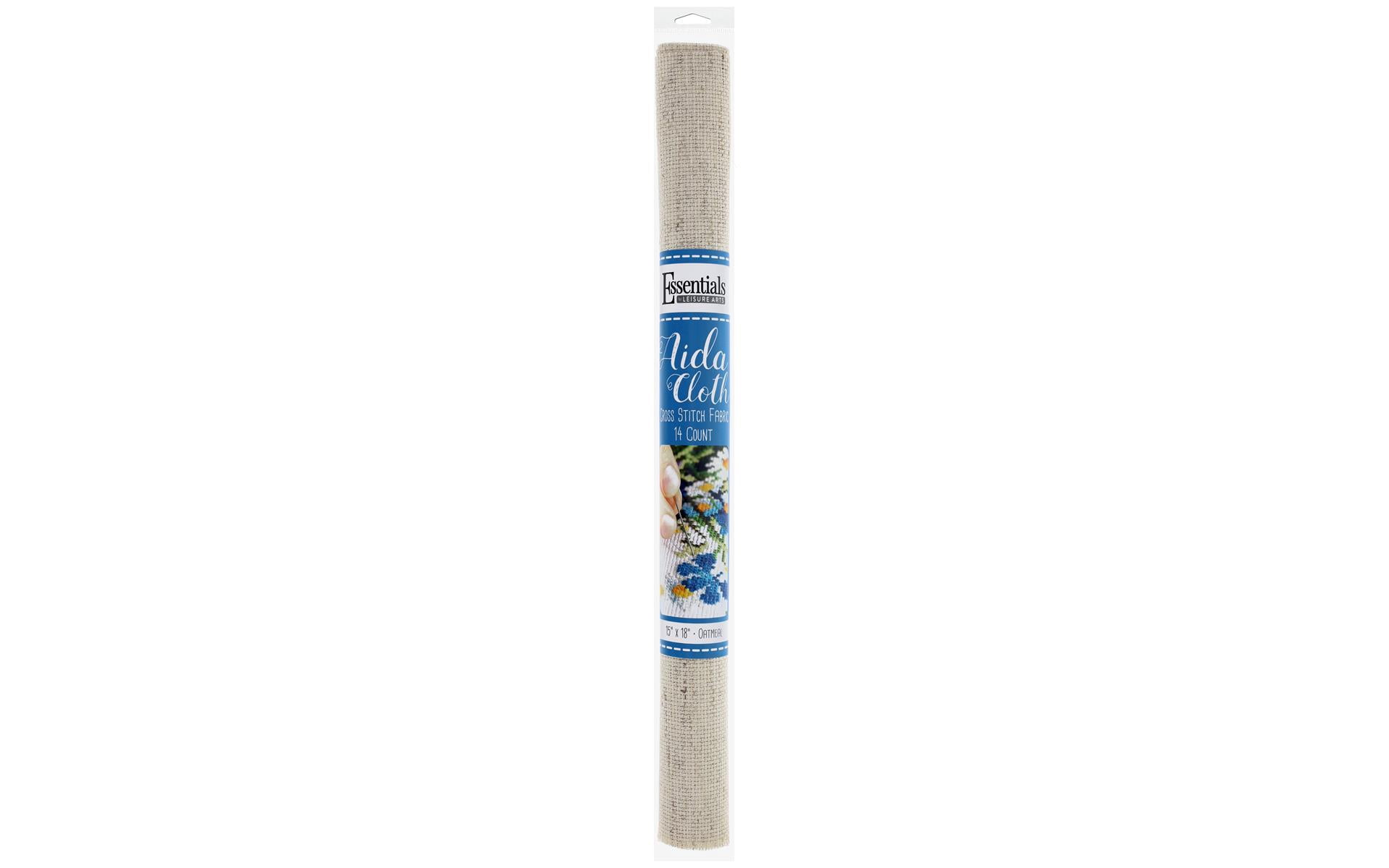 Essentials By Leisure Arts Aida Cloth, 14 Count, 15" x 18", Oatmeal ...