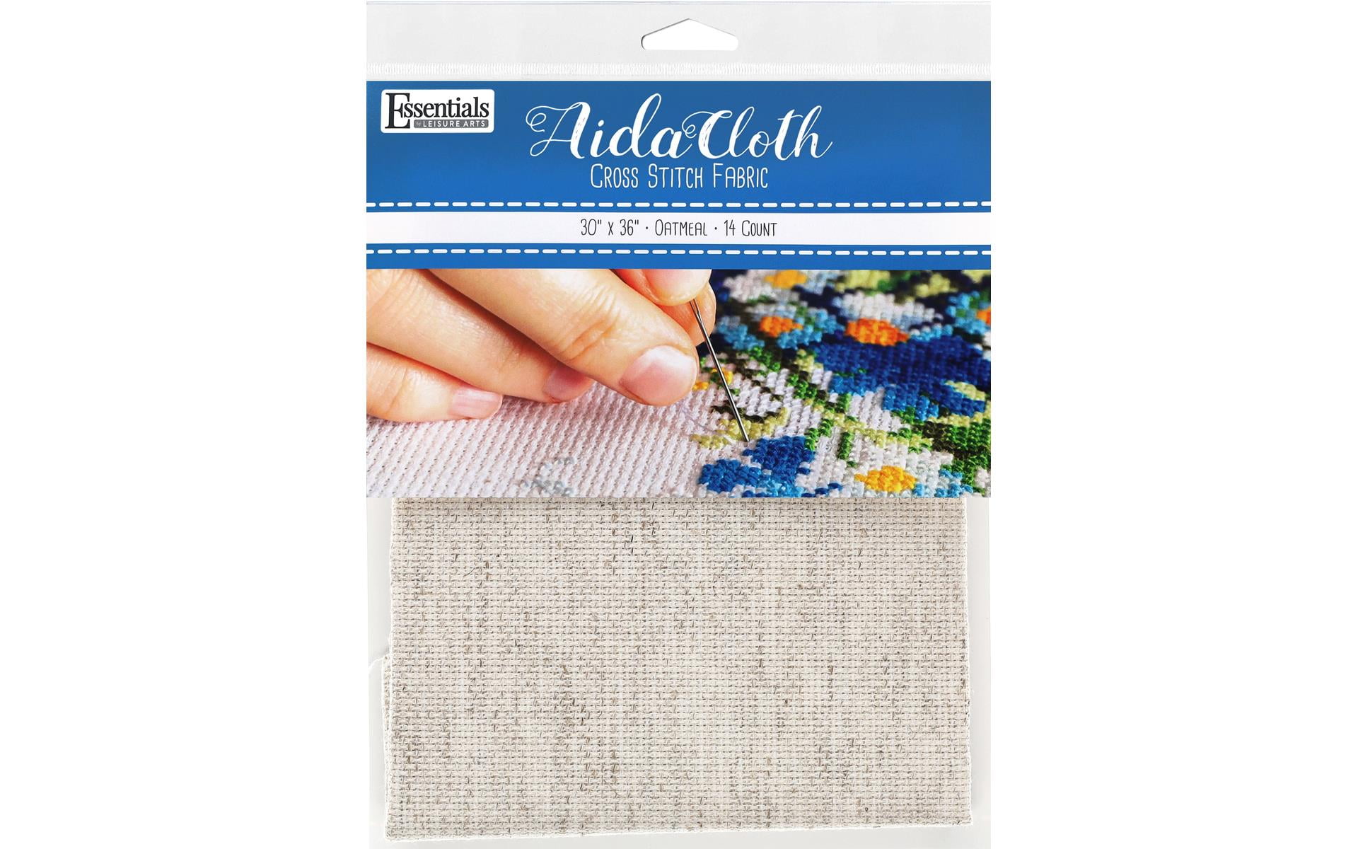 Essentials By Leisure Arts Aida Cloth, 14 Count, Oatmeal Cross Stitch ...
