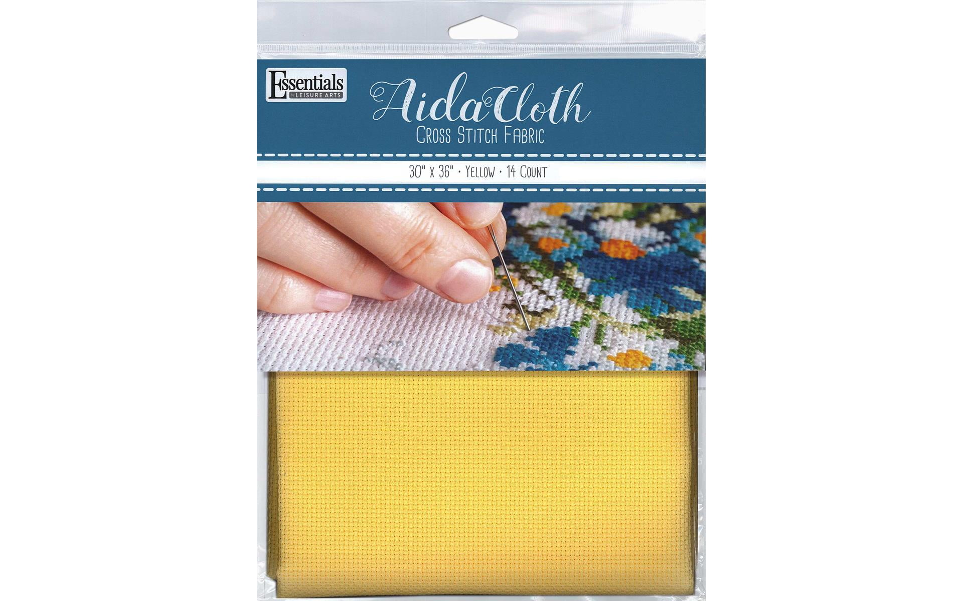 Essentials By Leisure Arts Aida Cloth, 14 Count, Yellow Cross Stitch ...