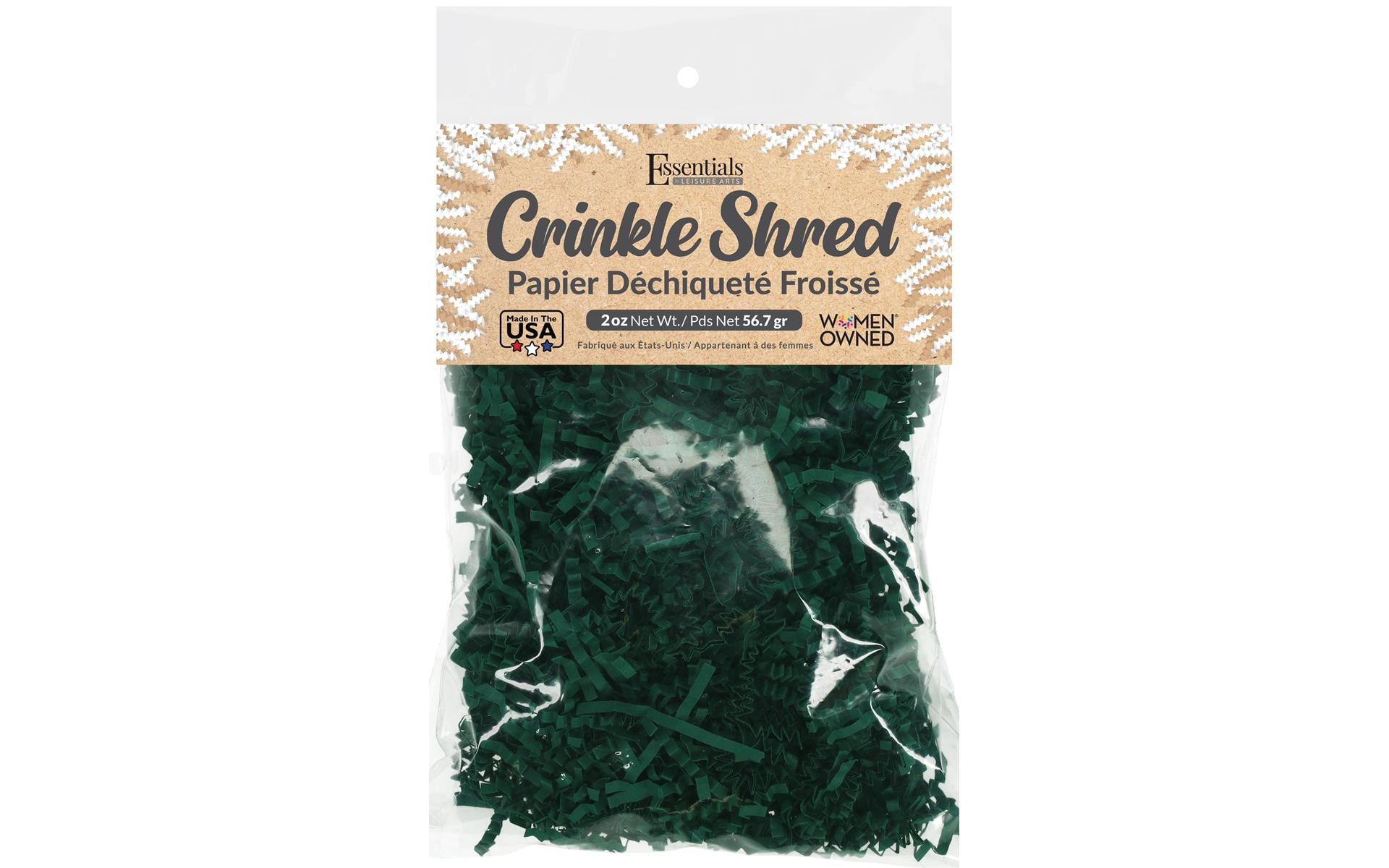Essentials by Leisure Arts Crinkle Shred Bag, Forest Green, 2oz ...