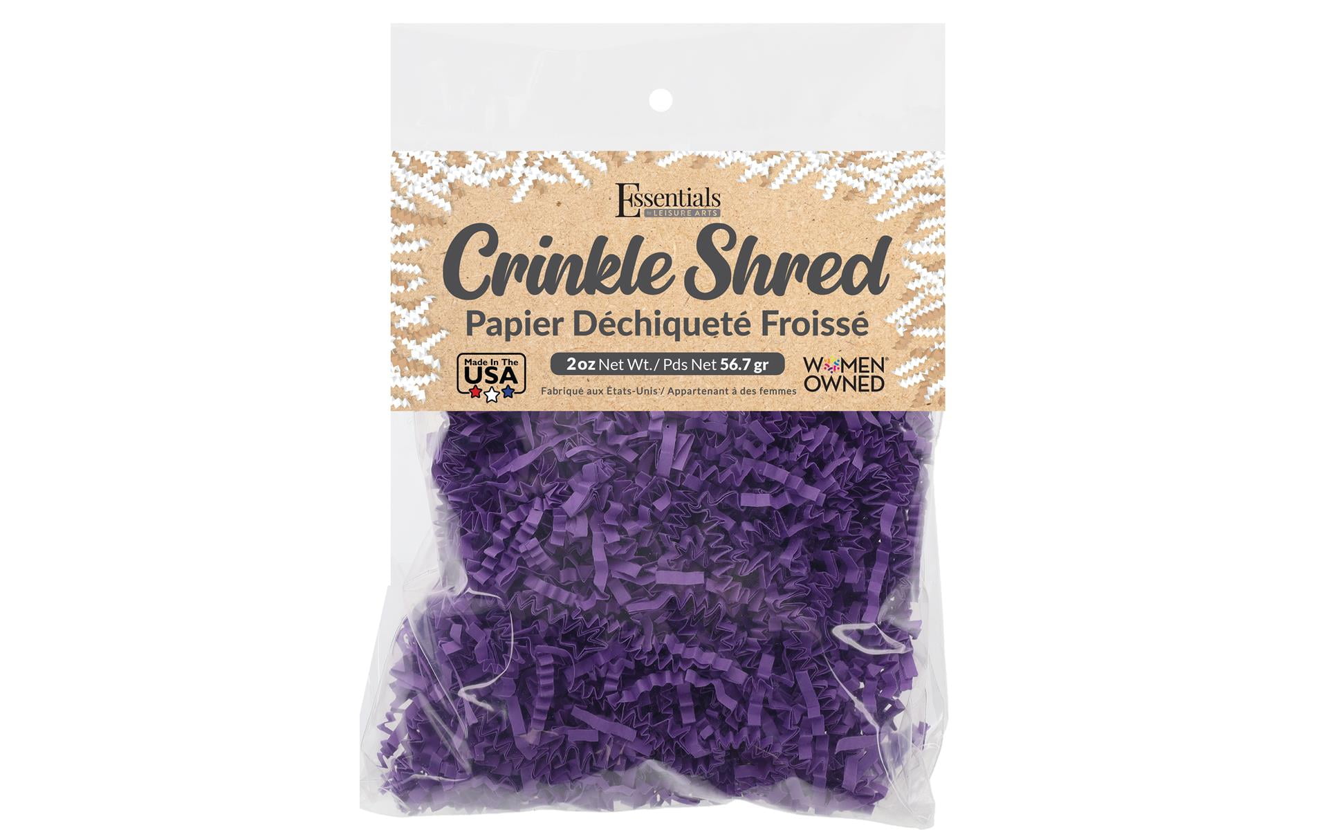 Essentials by Leisure Arts Crinkle Shred Bag, Purple, 2oz Shredded ...