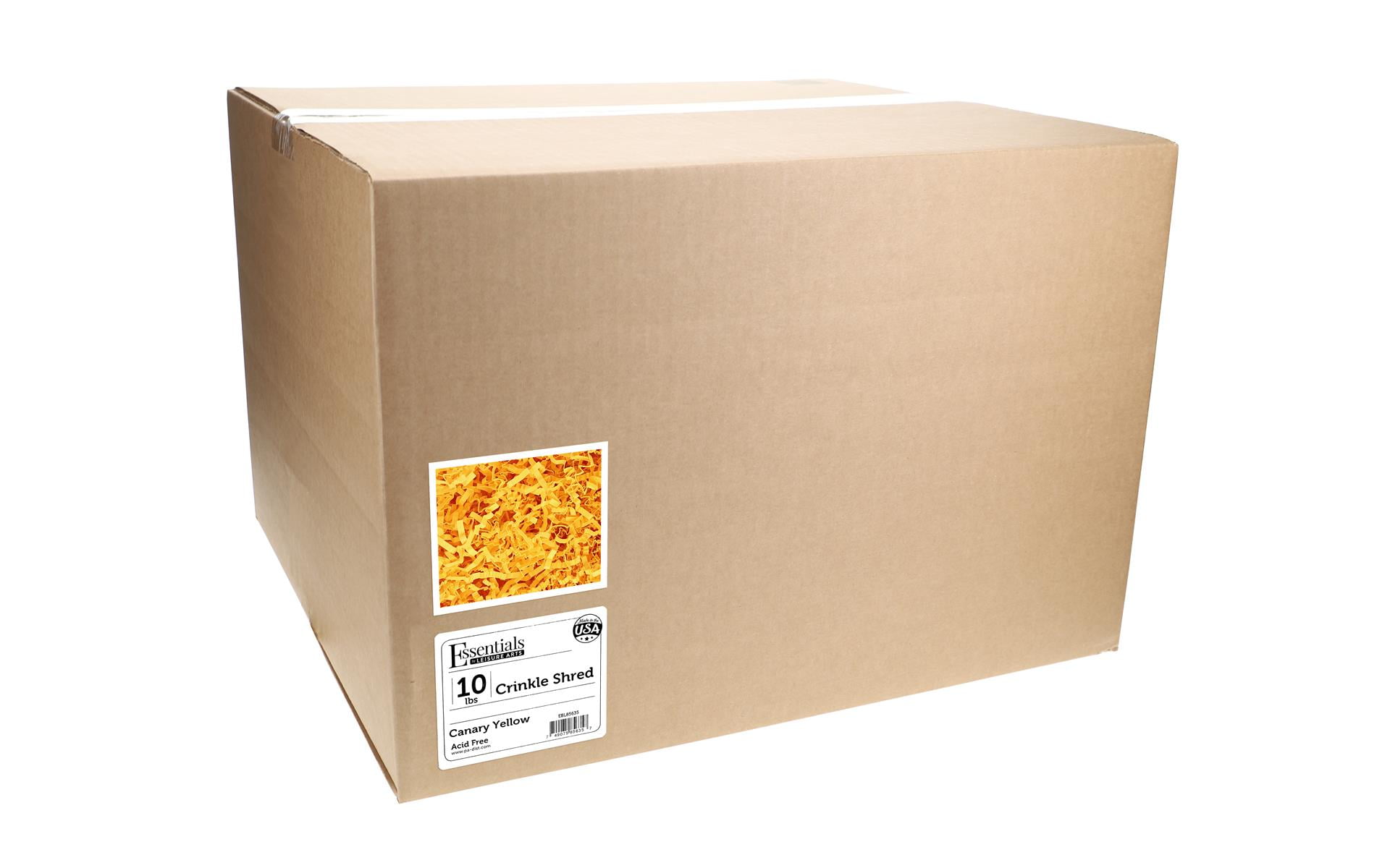 Essentials by Leisure Arts Crinkle Shred Box, Canary Yellow, 10lbs ...