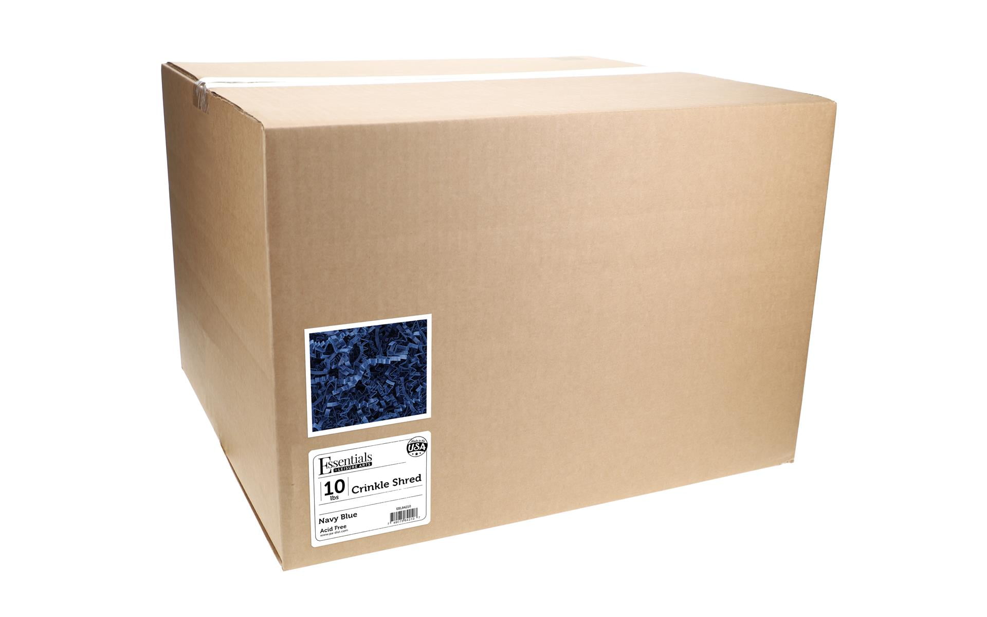Essentials by Leisure Arts Crinkle Shred Box, Navy Blue, 10lbs Shredded ...
