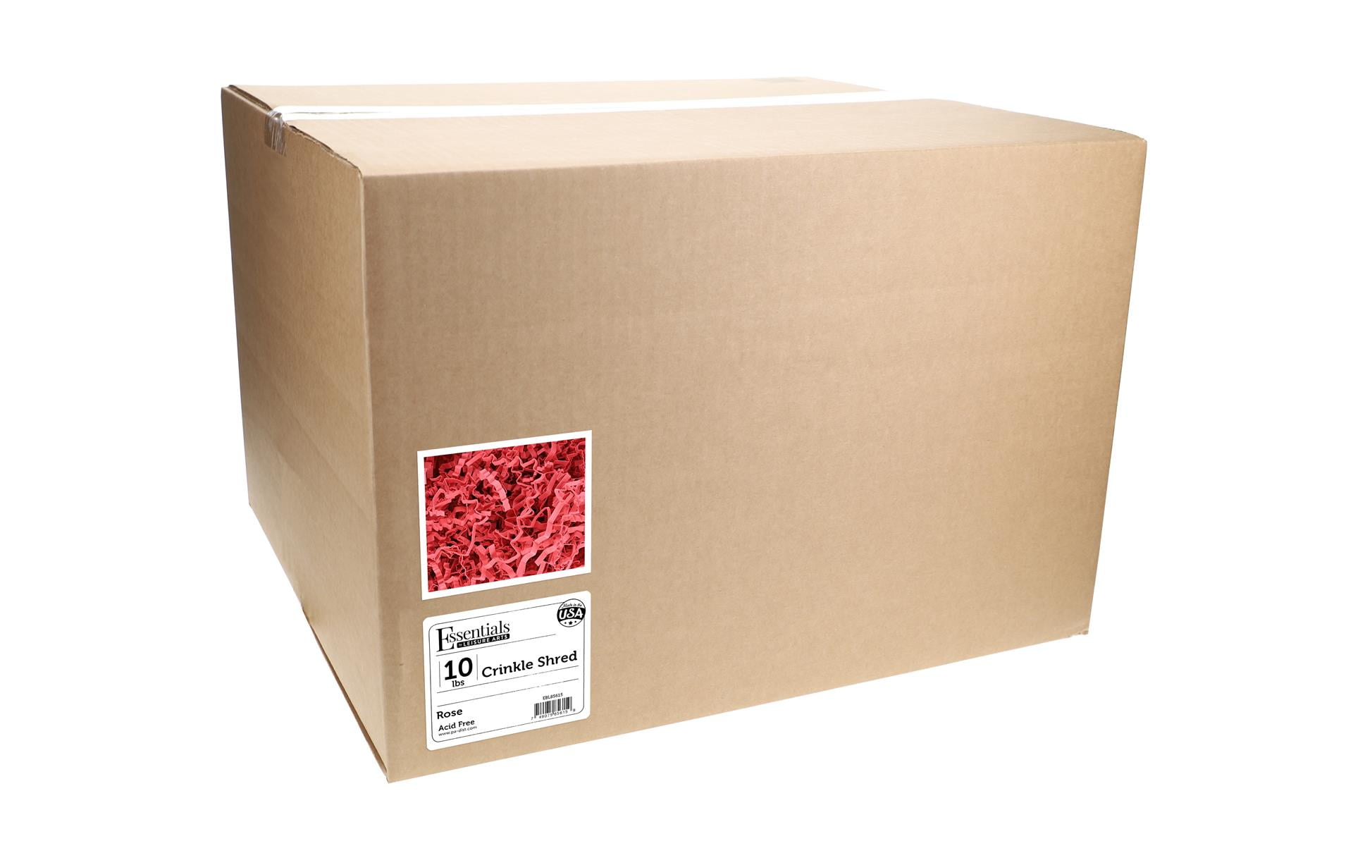 Essentials by Leisure Arts Crinkle Shred Box, Rose, 10lbs Shredded ...