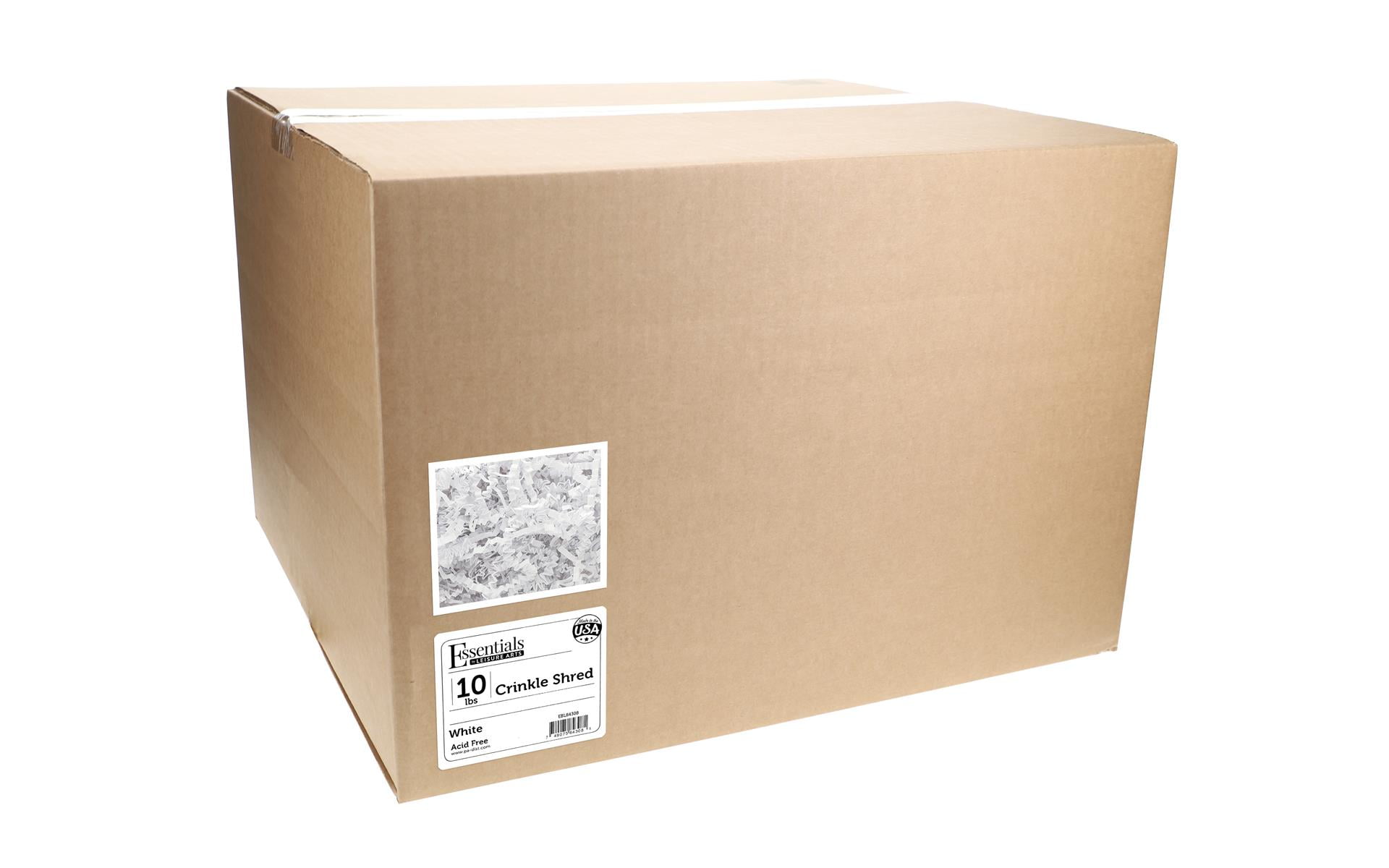 Essentials by Leisure Arts Crinkle Shred Box, White, 10lbs Shredded ...