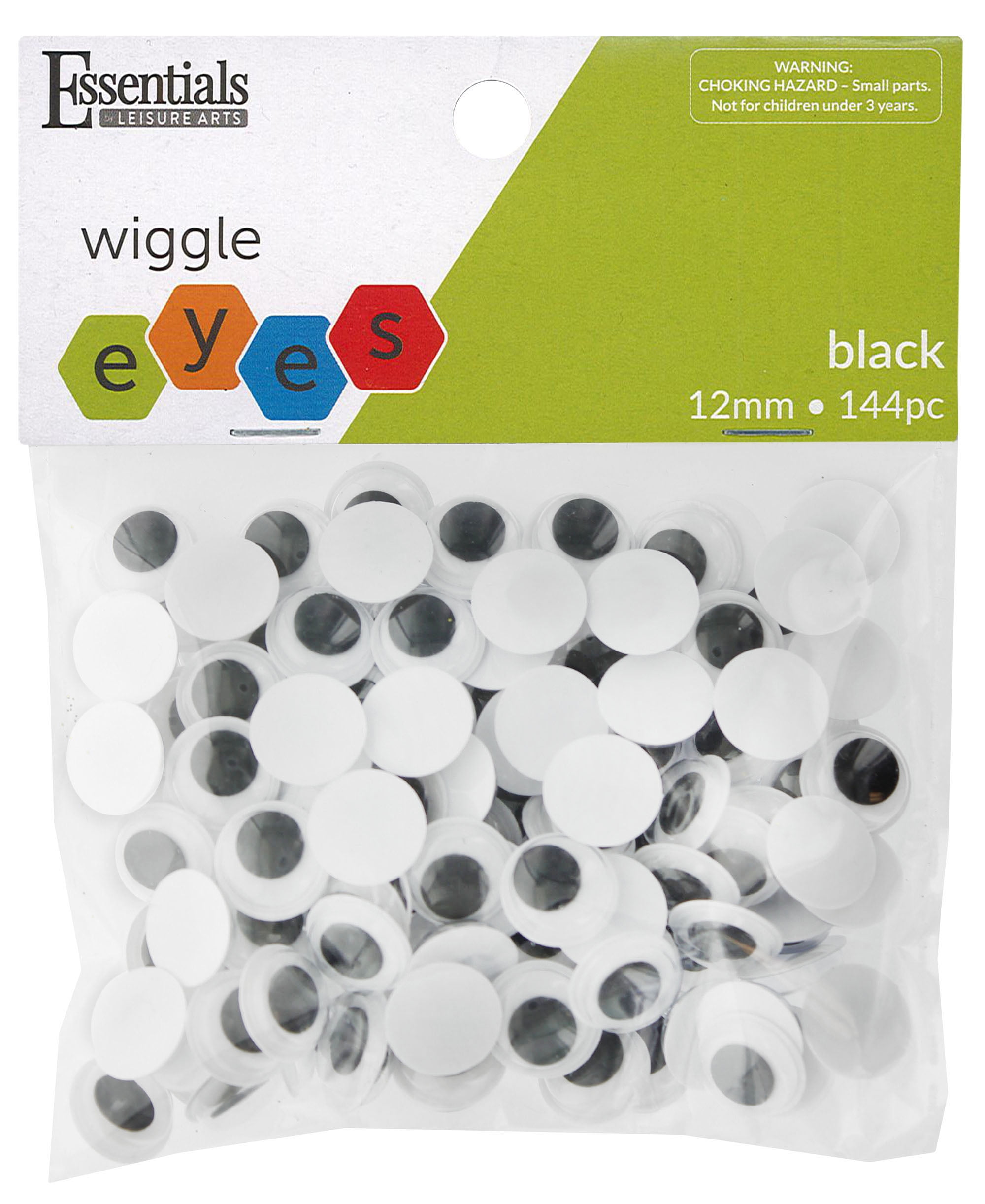 Essentials by Leisure Arts Eyes Paste On Moveable 12mm Black 144pc ...