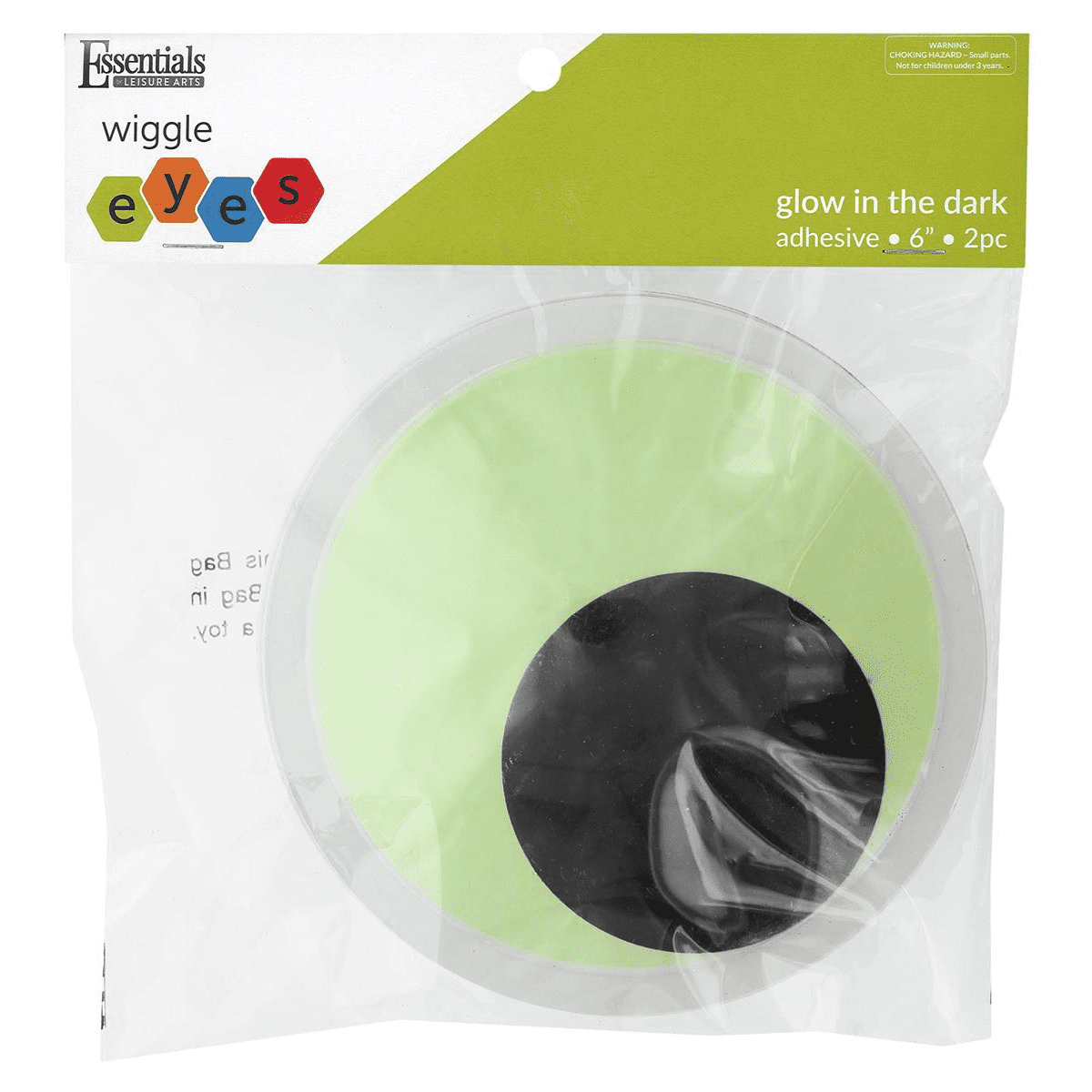 Essentials by Leisure Arts Eyes Sticky Back Moveable 6" Glow in the ...