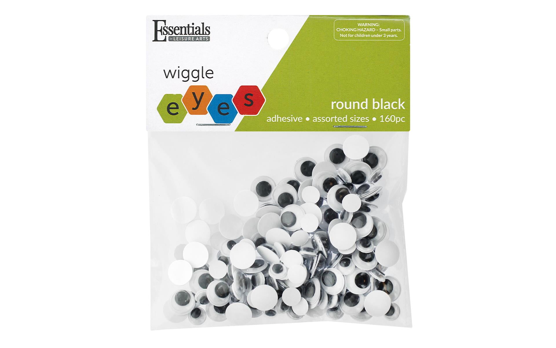 Essentials By Leisure Arts Eyes Sticky Back Moveable Assorted Black ...