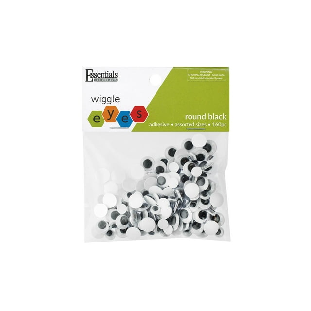 Essentials By Leisure Arts Eyes Sticky Back Moveable Assorted Black ...