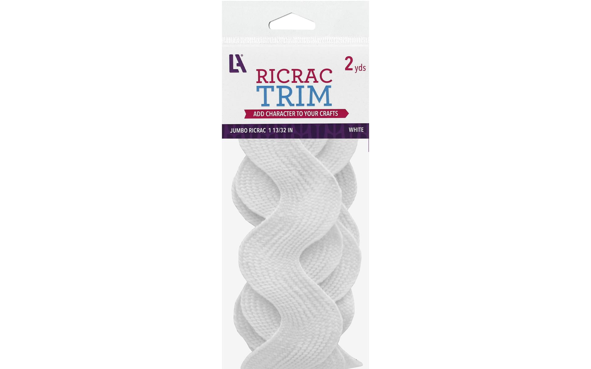 Essentials By Leisure Arts Ric Rac Jumbo 1 13/32" 2 Yards White - Rick ...