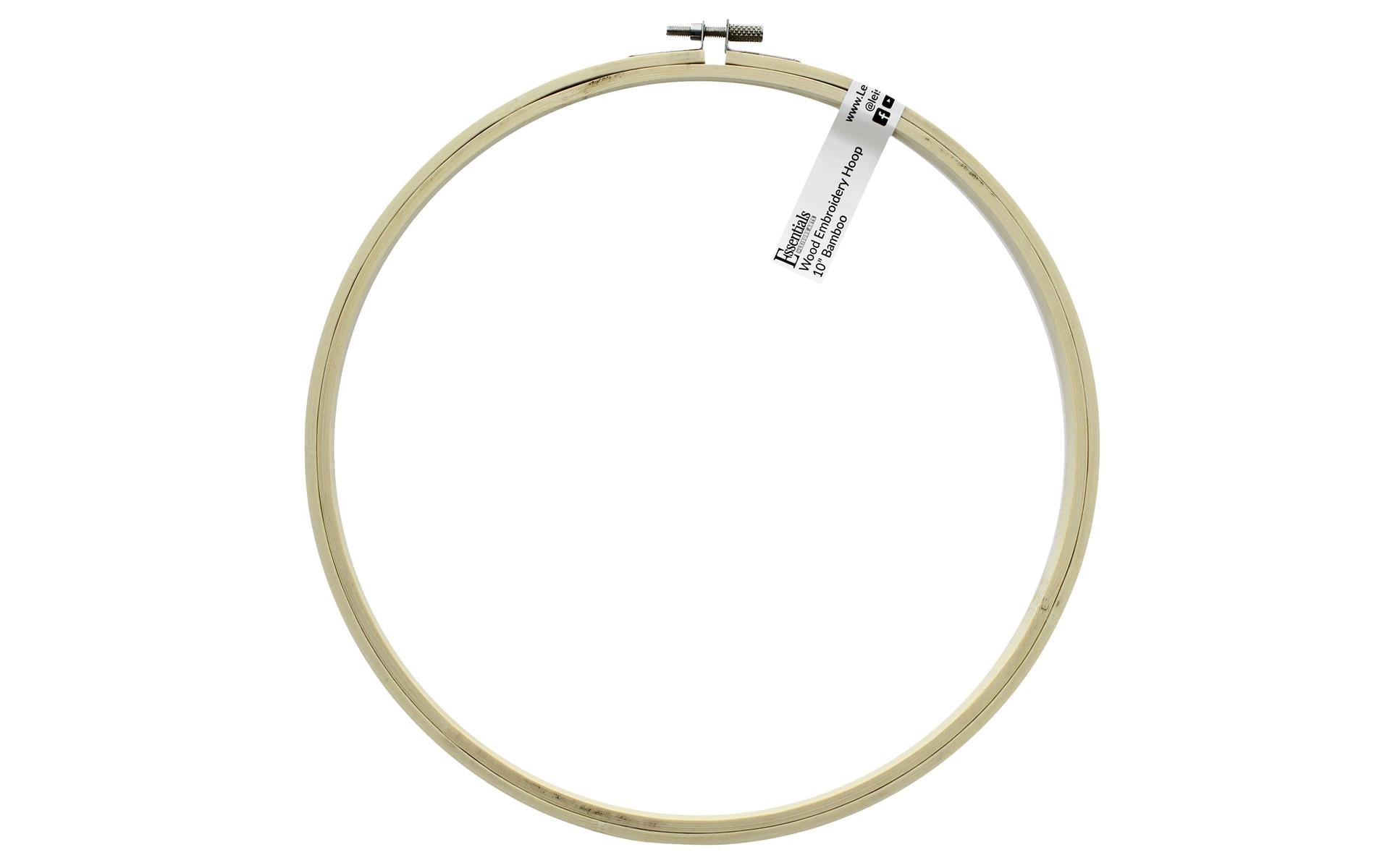 Essentials By Leisure Arts Wood Embroidery Hoop 10" Bamboo - Wooden ...