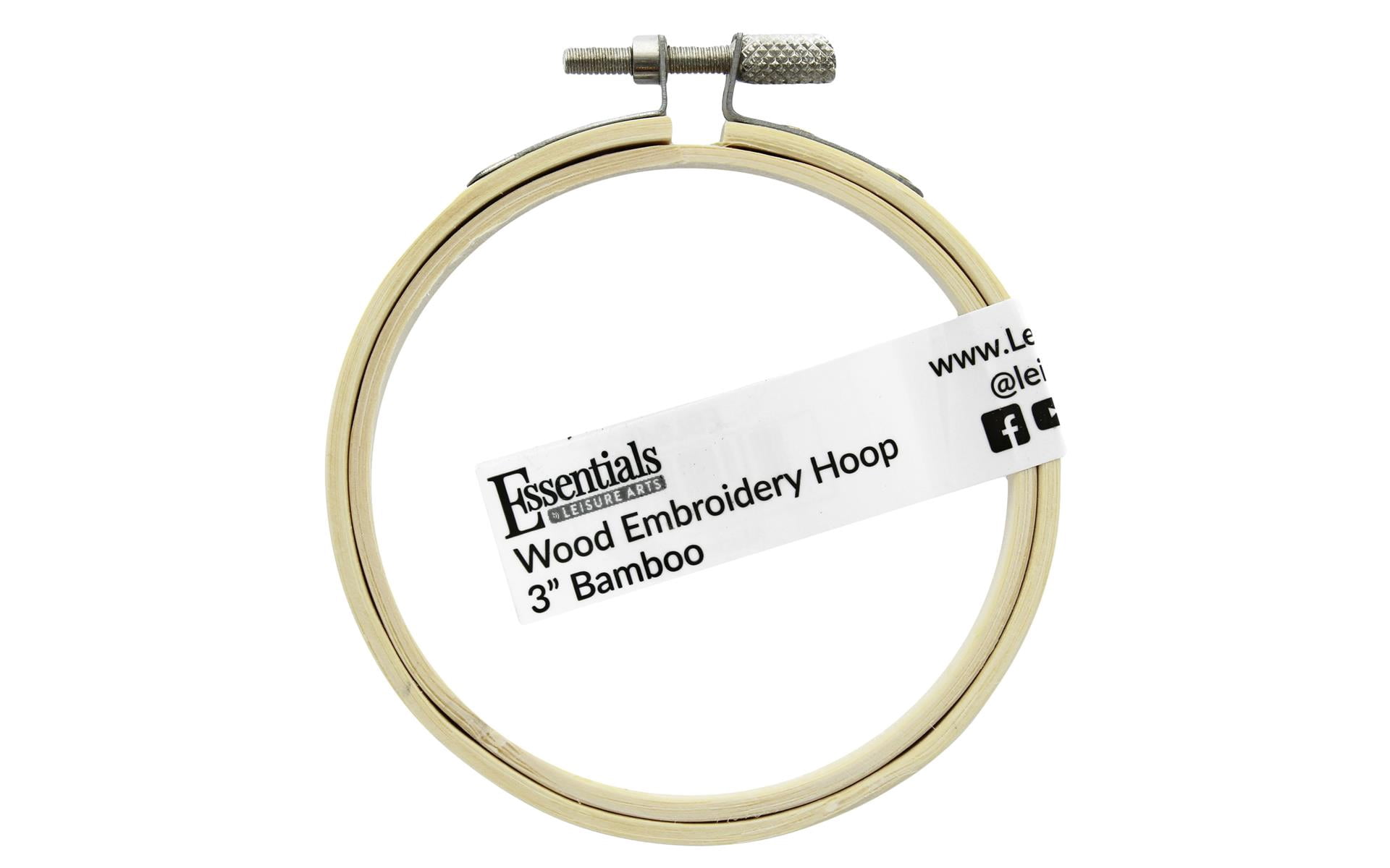 Essentials By Leisure Arts Wood Embroidery Hoop 3" Bamboo - Wooden ...