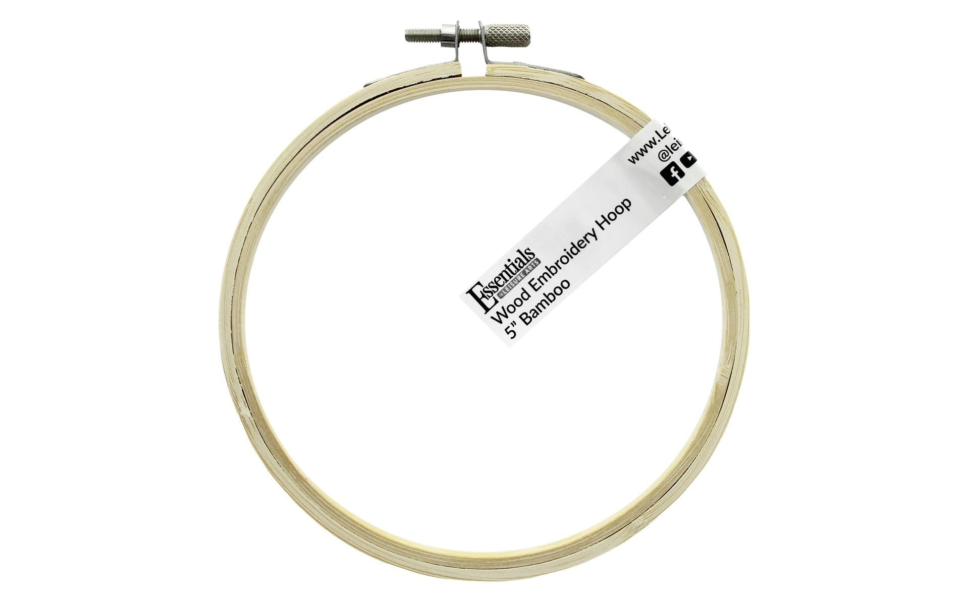Essentials By Leisure Arts Wood Embroidery Hoop 5" Bamboo - Wooden ...