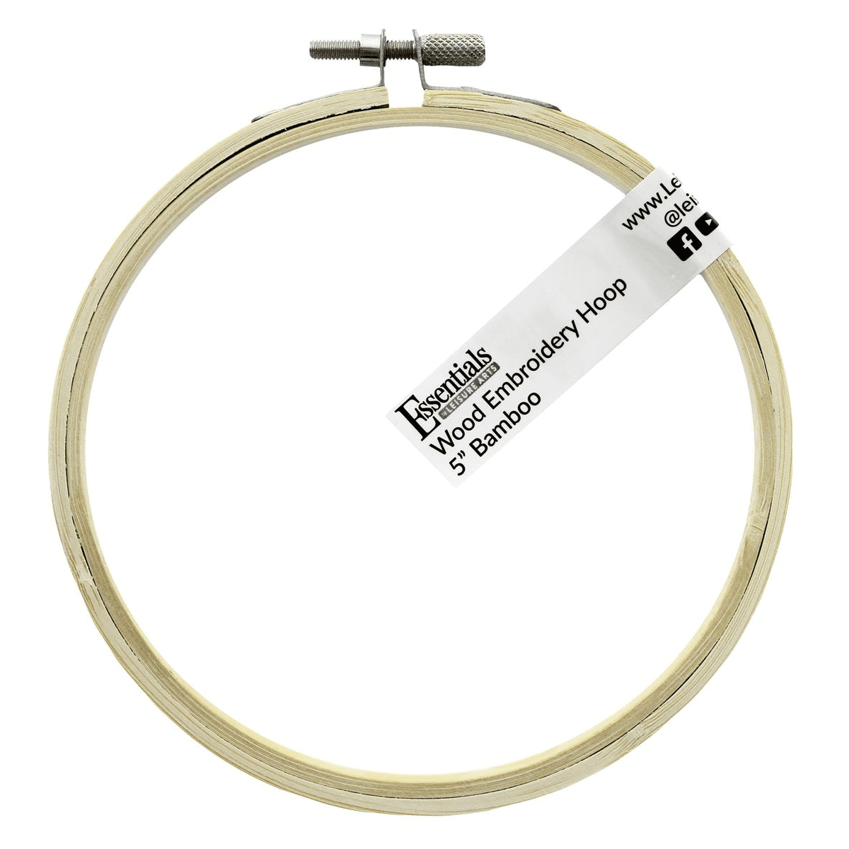 Essentials by Leisure Arts Wood Embroidery Hoop 5" Bamboo - wooden ...