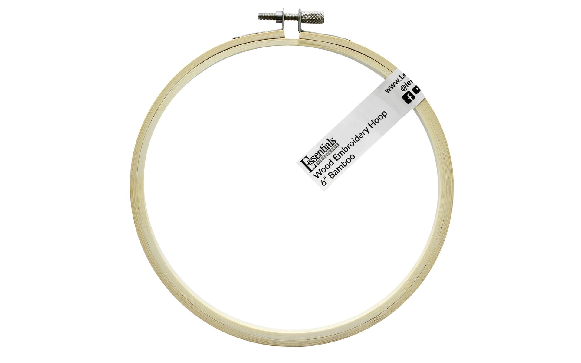 Essentials By Leisure Arts Wood Embroidery Hoop 6" Bamboo - Wooden ...