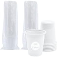 Essentials Plastic Drinking Cups - Pack of 100 - White 5 oz Disoposable ...