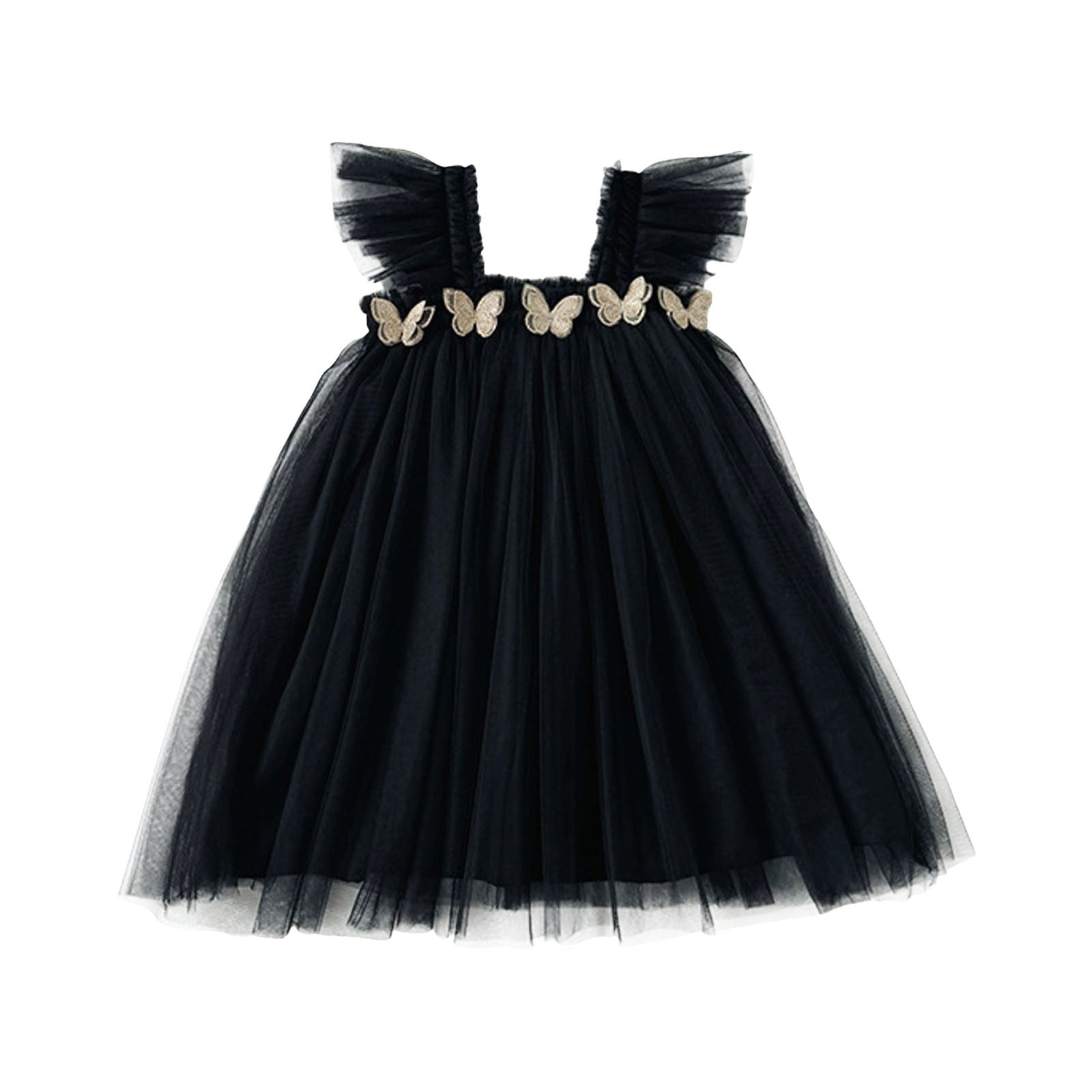 Essentials Toddler Girls Dresses Fly Sleeve Holiday Party Dance Party ...