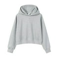 Essentials Women's Hoodie Cropped Hooded Heavyweight Drop Shoulder ...