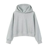 Essentials Women's Hoodie Cropped Hooded Heavyweight Drop Shoulder ...