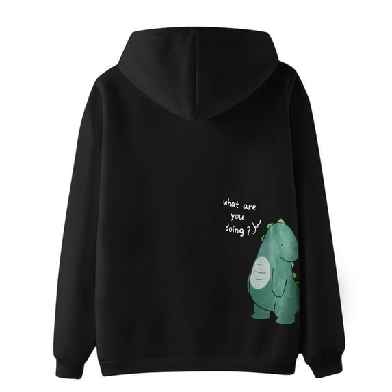 Essentials Women's Hoodie Cute Cartoon Dinosaur Lovers Matching Hooded ...