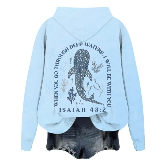 Essentials Women's Hoodie Cute Cartoon Letter Print Hooded Long Sleeve ...