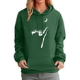 Essentials Women's Hoodie Cute Cat Animal Moon Graphic Long Sleeve with ...