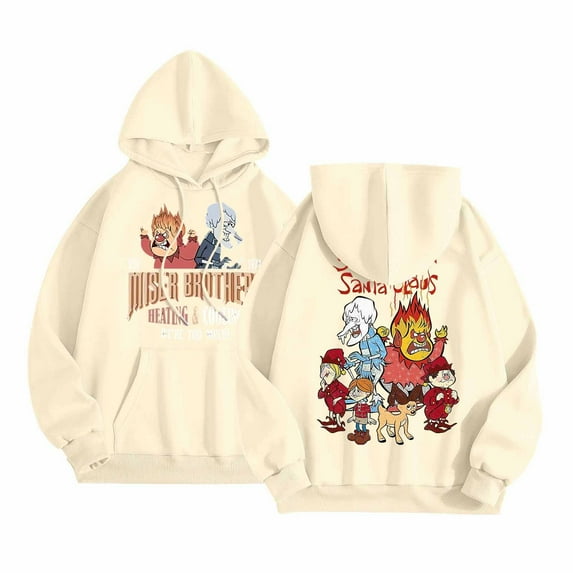 Essentials Women's Hoodie Funny Cartoon Print Long Sleeve Drawstring ...