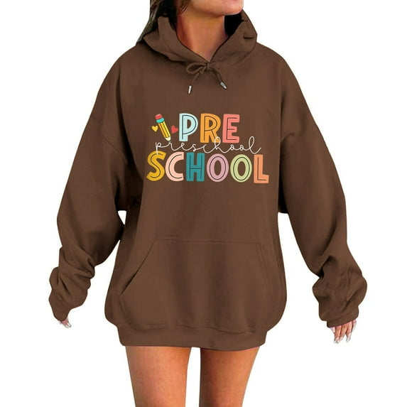 Essentials Women's Hoodie School Season Fashion Letter Print Long ...