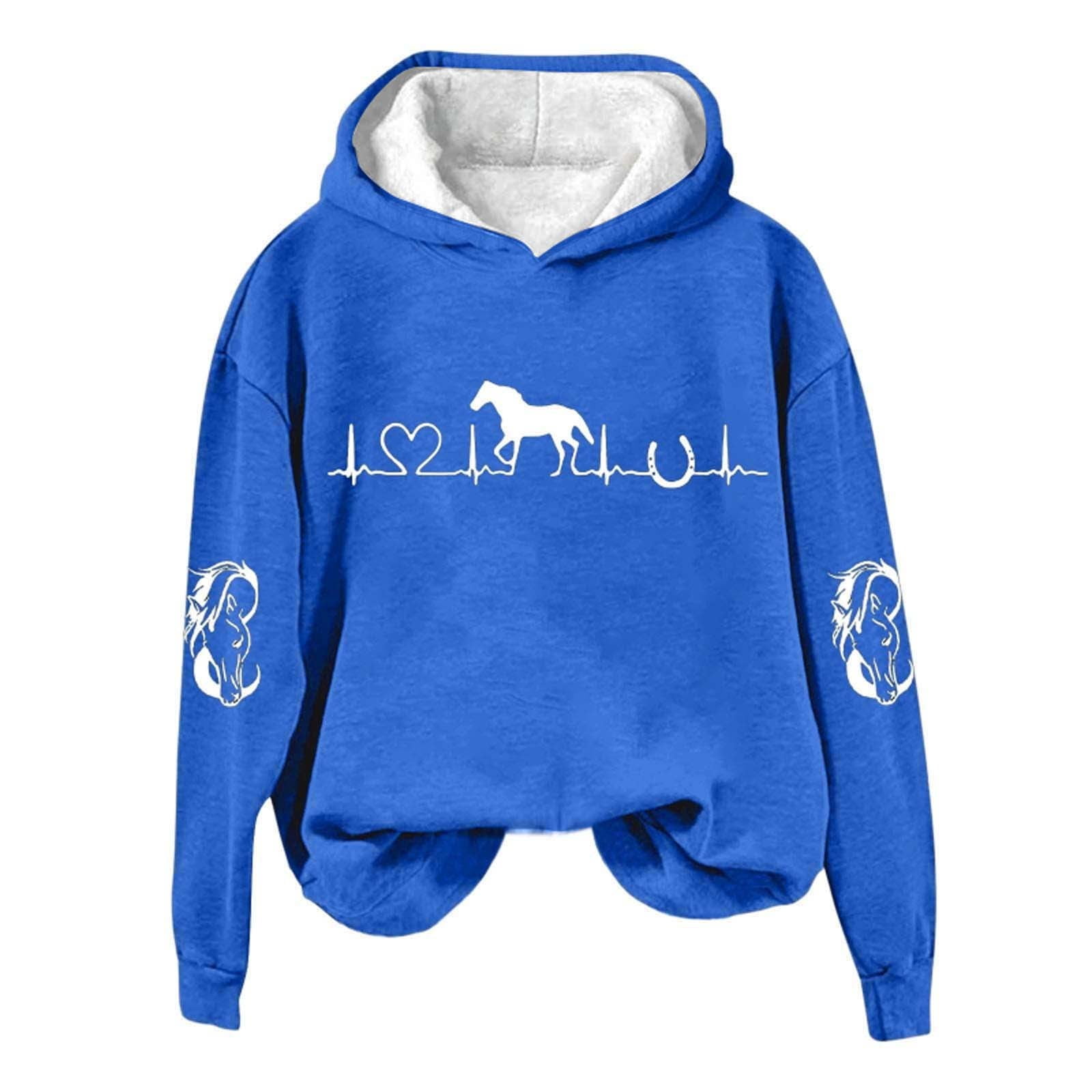 Essentials Women's Hoodie Valentine's Day Casual Graphic Long Sleeve ...