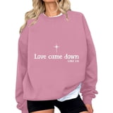 Essentials Women's Sweatshirts Fashion Letter Print Long Sleeve Round ...