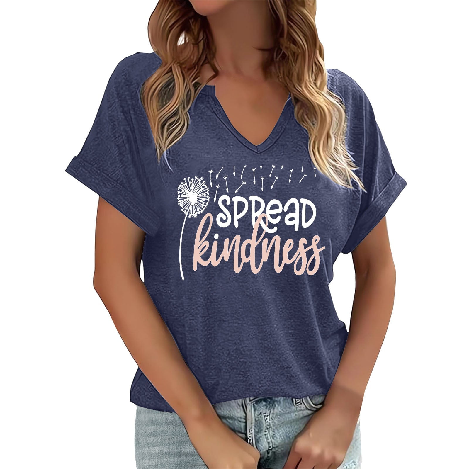 Essentials Womens Tees Tops Basic Shirts Summer Short Sleeve Letter ...