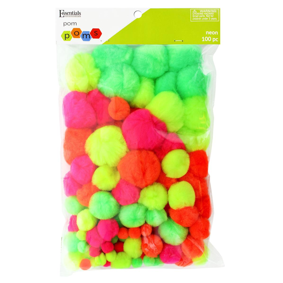 Assorted Pom-Poms, 100 Per Pack, 12 Packs - Walmart.com