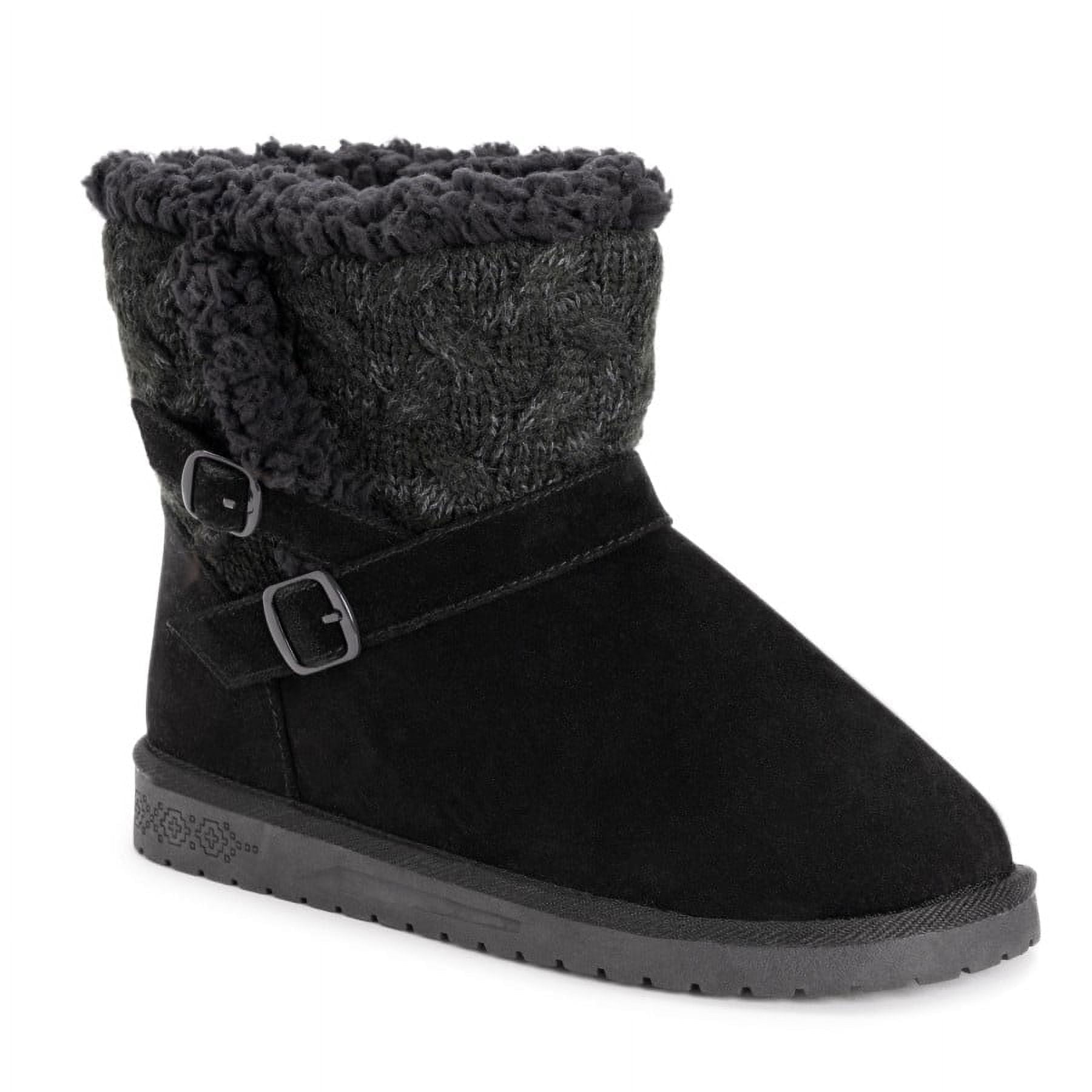 Essentials by MUK LUKS Women's Alyx Water-Resistant Ankle Boots with ...