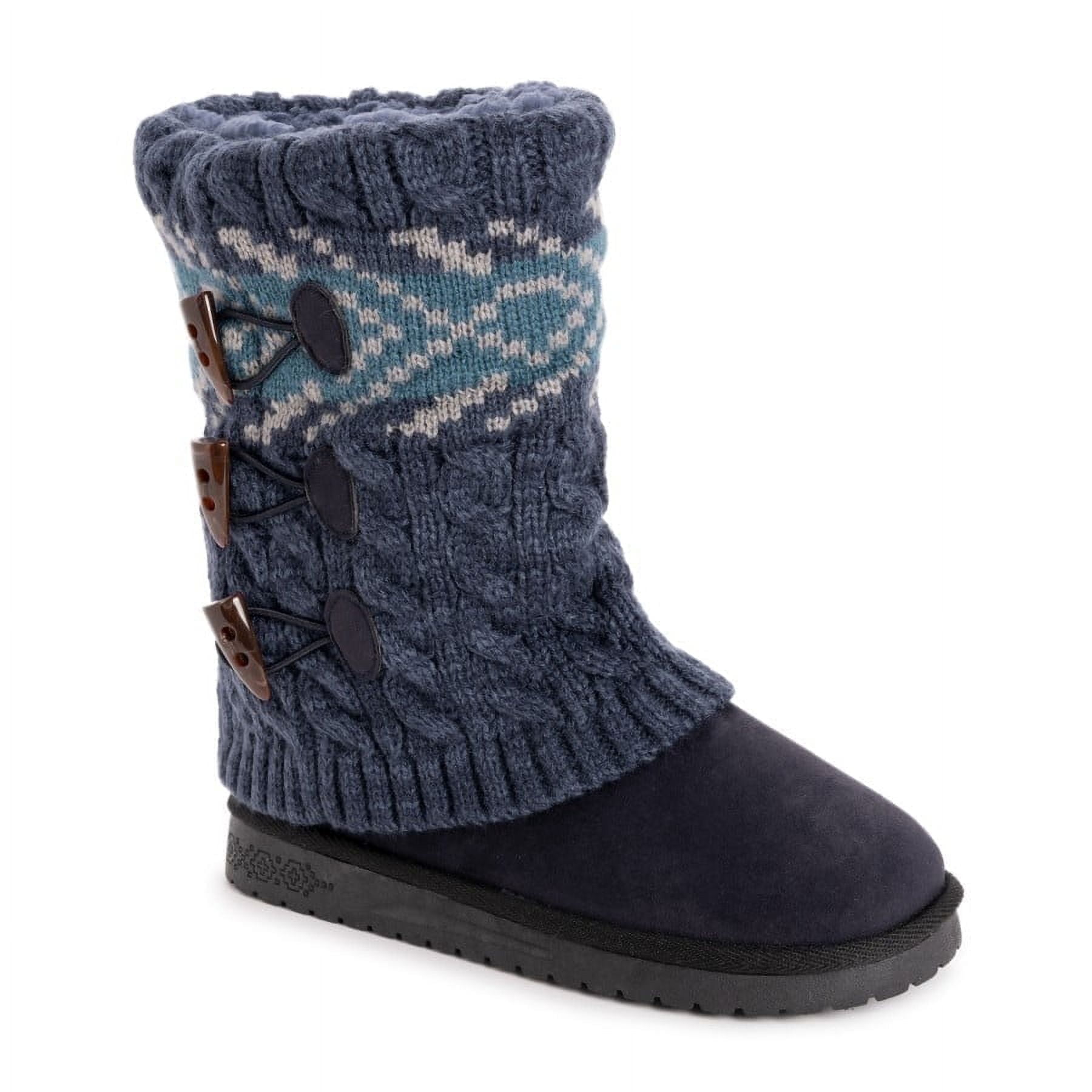 Essentials by MUK LUKS Women's Cheryl Sweater Winter Boots - Walmart.com