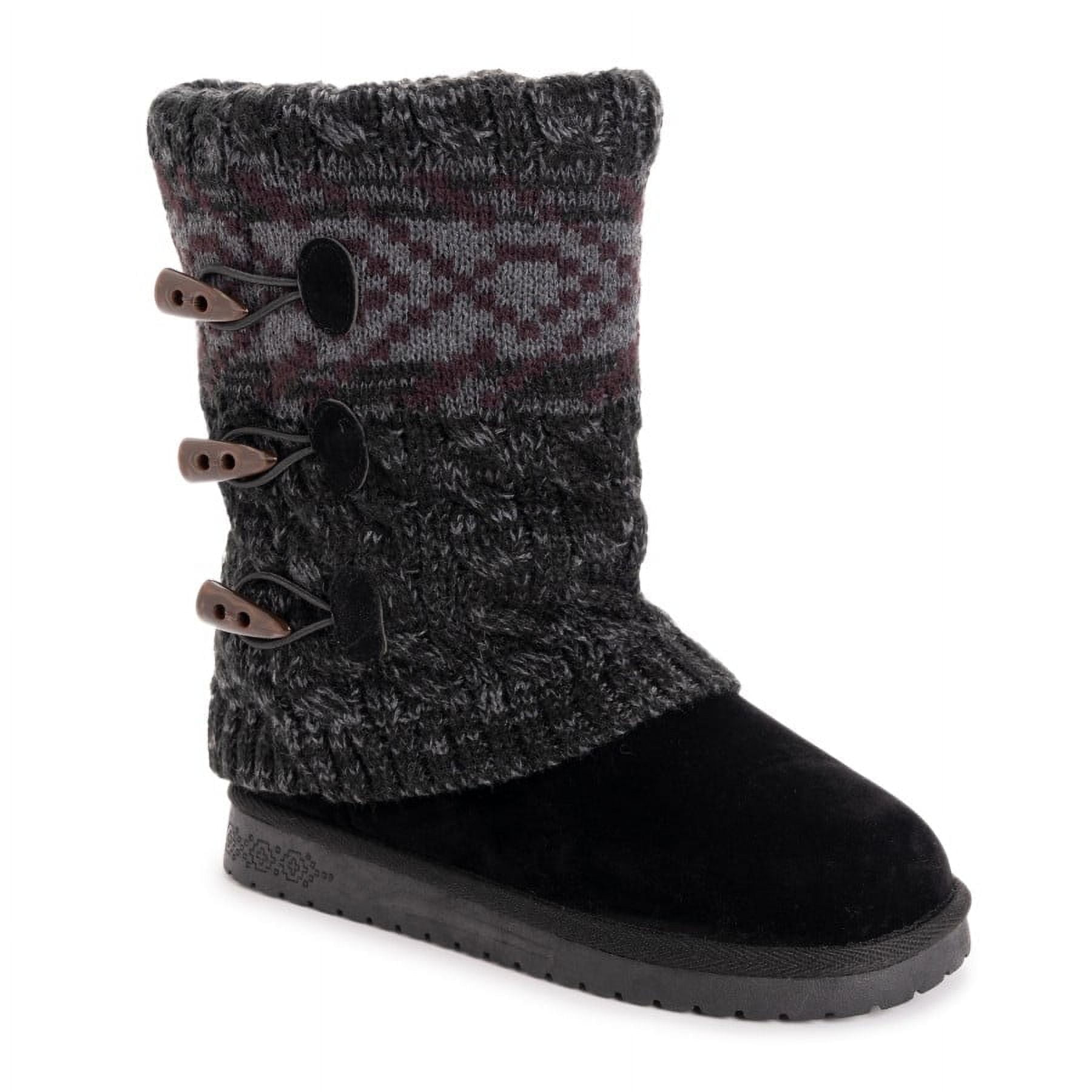 Essentials by MUK LUKS Women's Cheryl Sweater Winter Boots - Walmart.com
