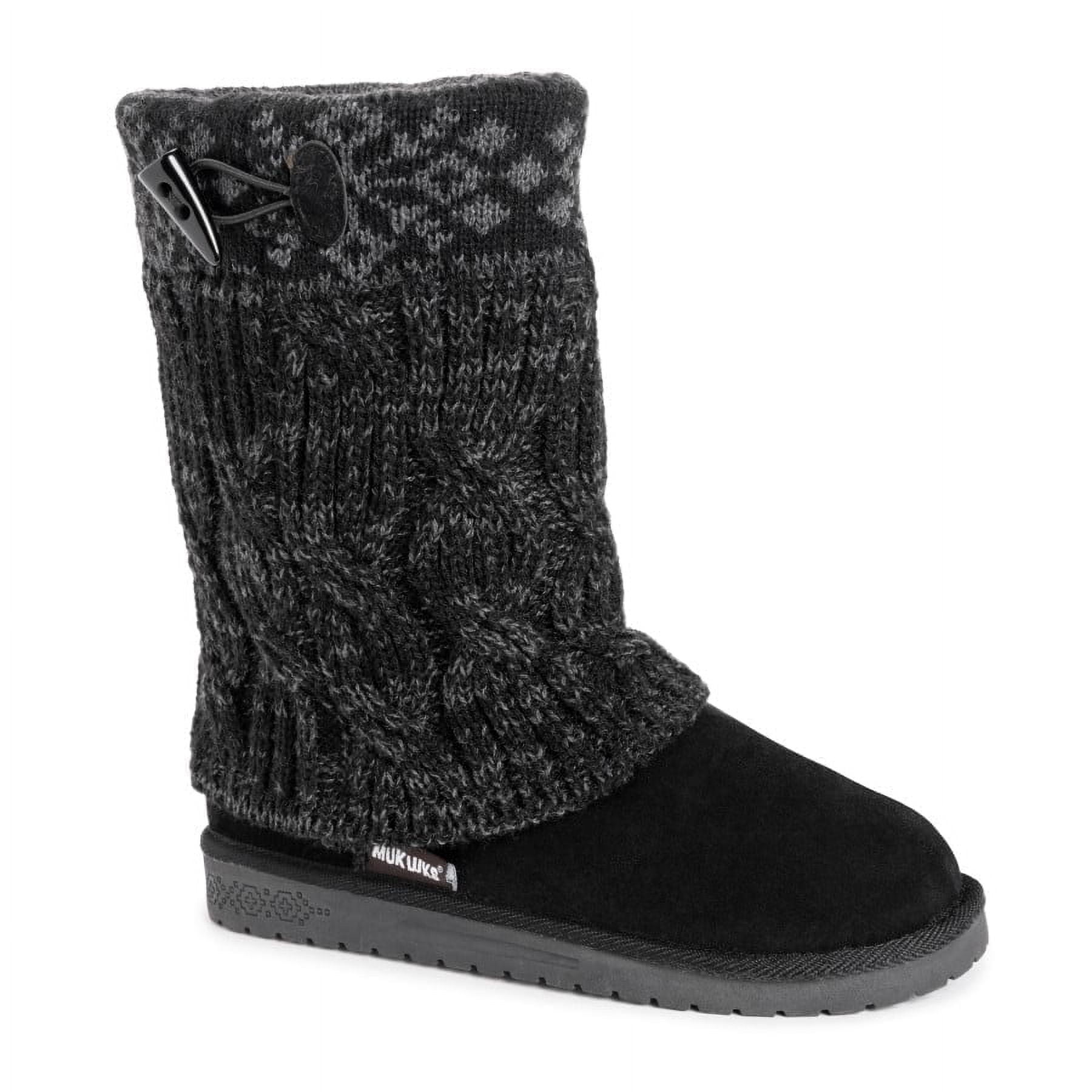 Essentials by MUK LUKS Women's Cheryl Sweater Winter Boots - Walmart.com