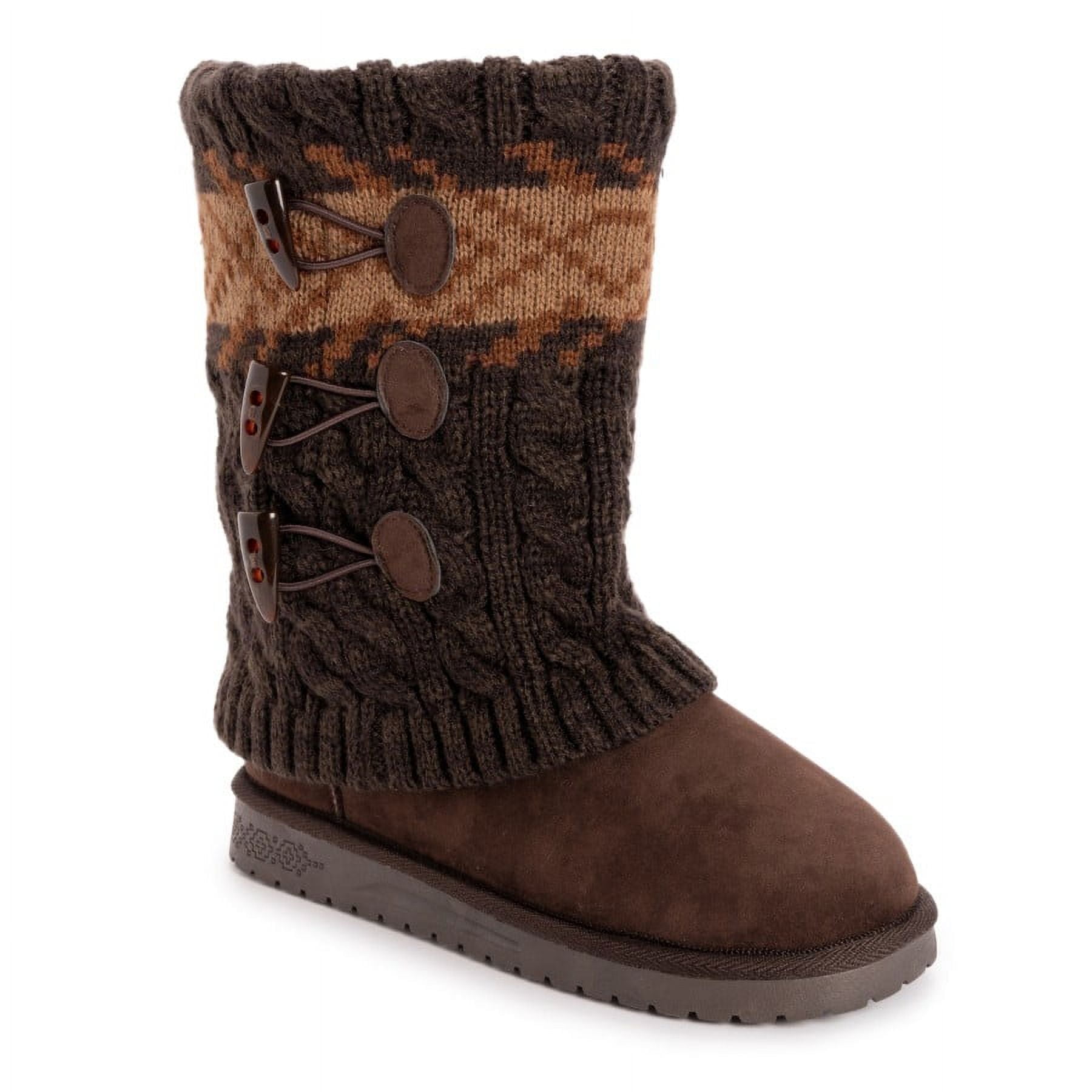 Essentials by MUK LUKS Women's Cheryl Sweater Winter Boots - Walmart.com