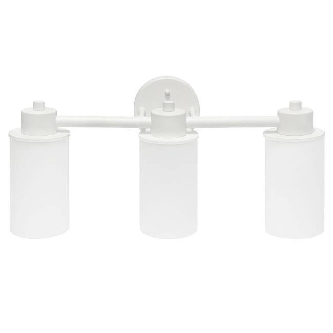 Essentix Contemporary Three Light Metal & Opaque White Glass Shade ...