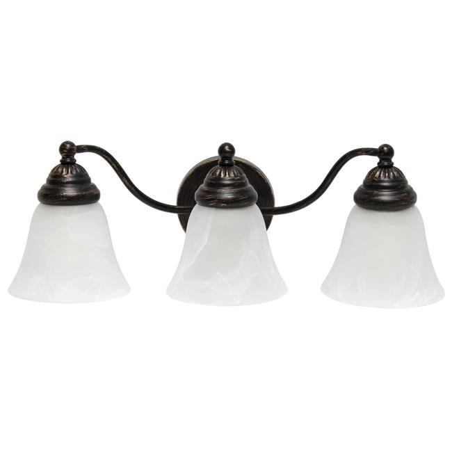 Essentix Traditional Three Light Curved Metal & Alabaster White Glass ...