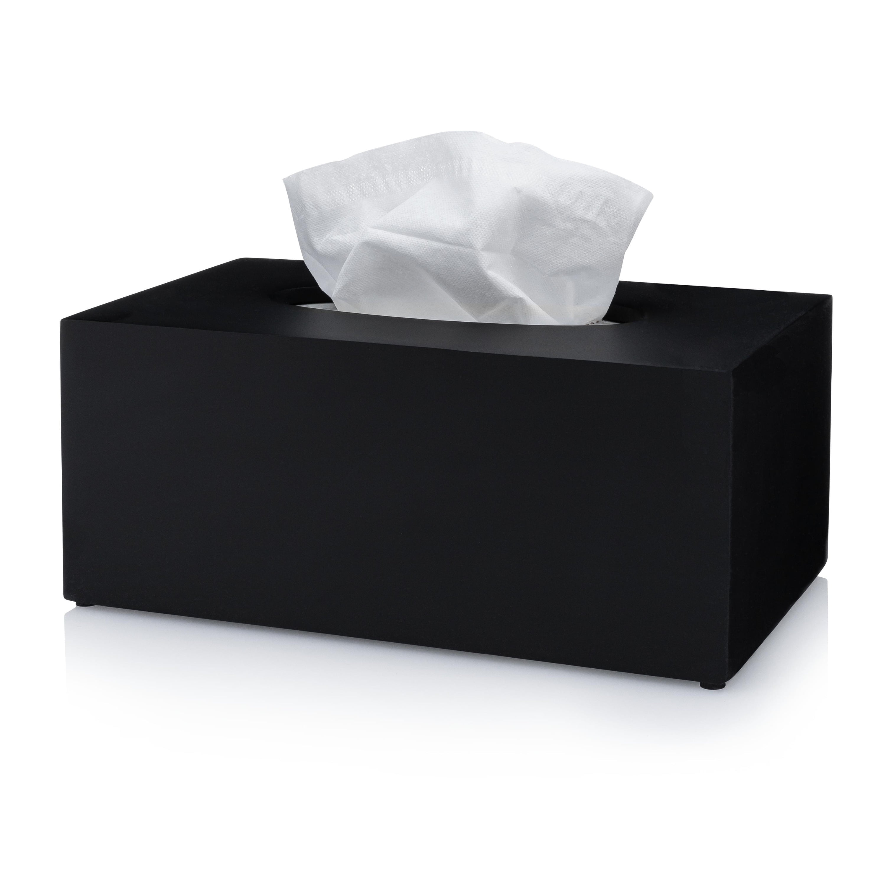 Essentra Home Matte Black Heavy Rectangular Tissue Box Holder: Modern ...
