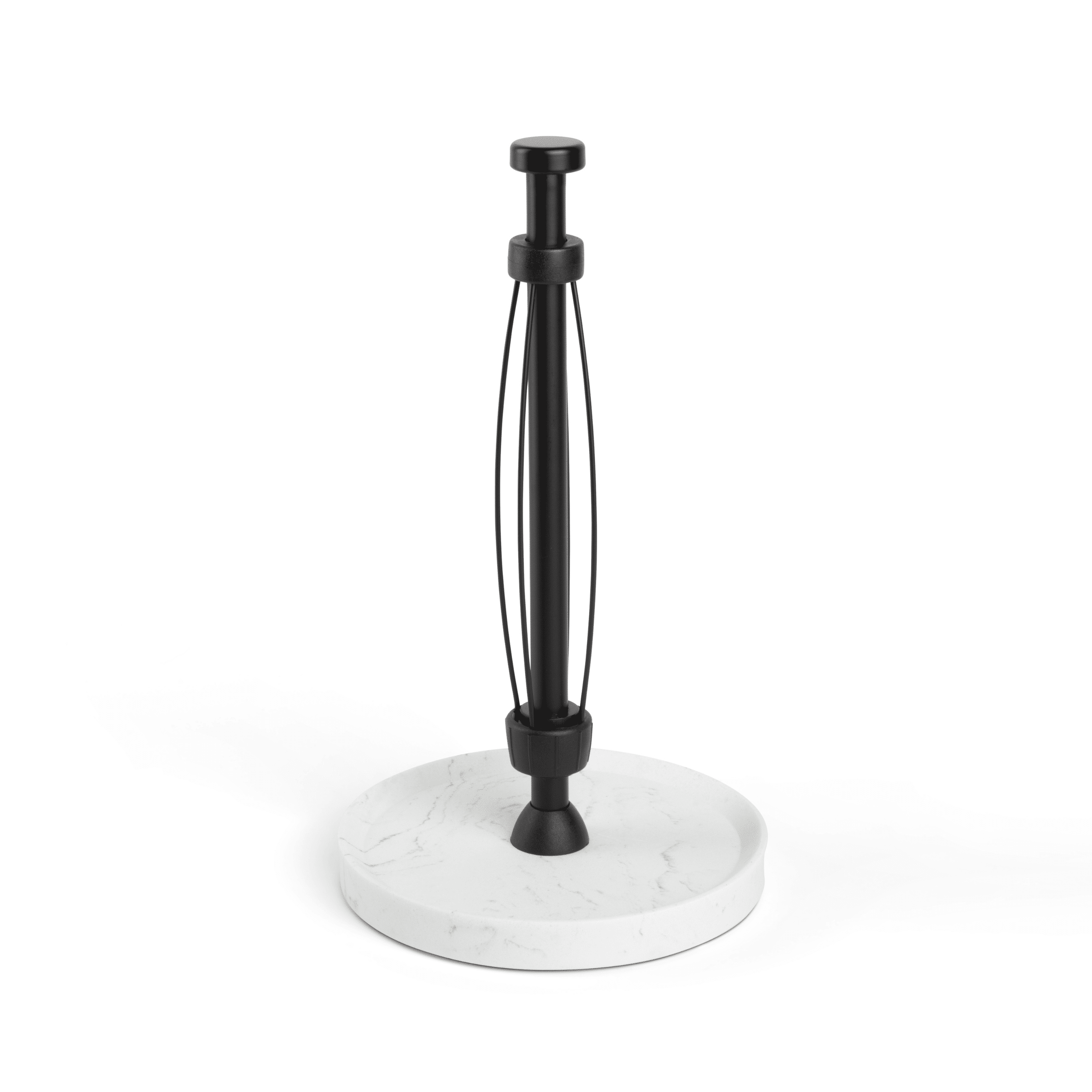 Essentra Home Stainless-Steel Paper Towel Holder with White Marble Base ...