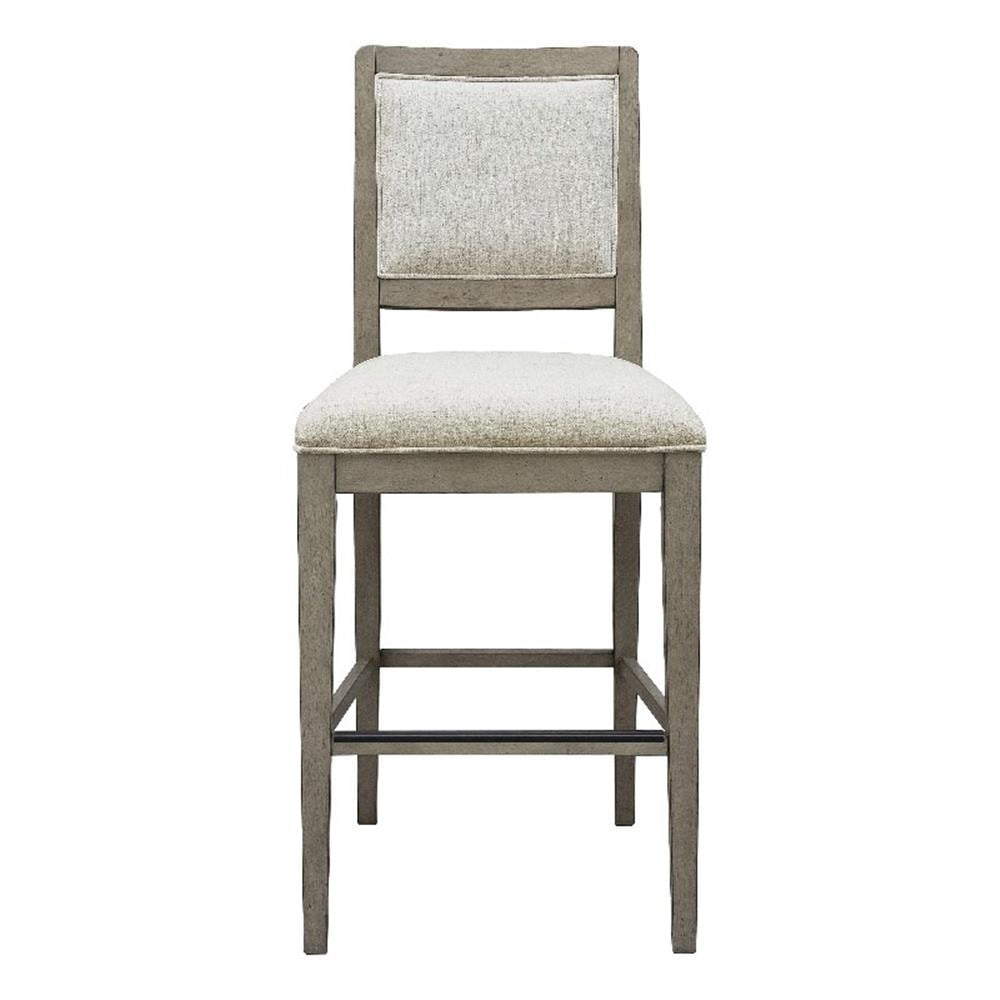 Essex Bar Side Stool in Gray Wood Finish by Scott Living - Walmart.com