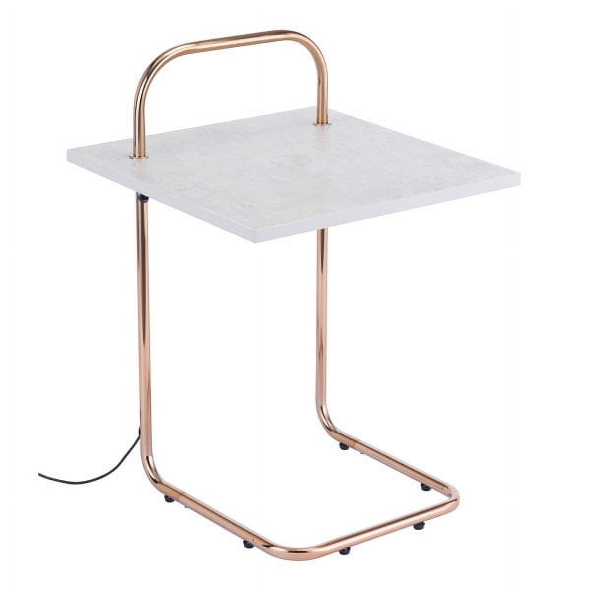 GwG Outlet Indoor Essex Side Table With Concrete And Gold Finish 101037 ...