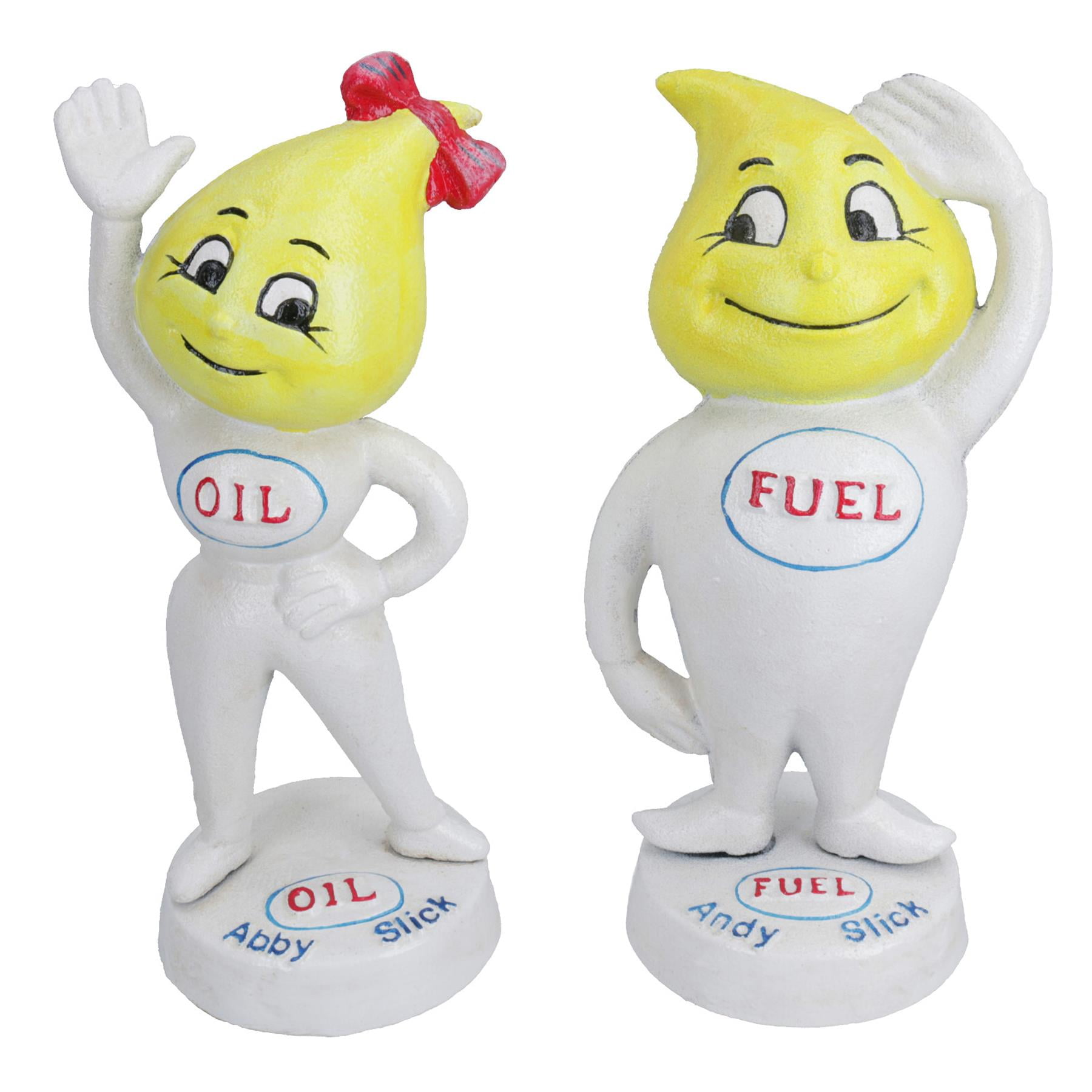 Esso Stlye Blue Oil Fuel Paraffin Money Banks Pair Cast Iron Coin Money ...