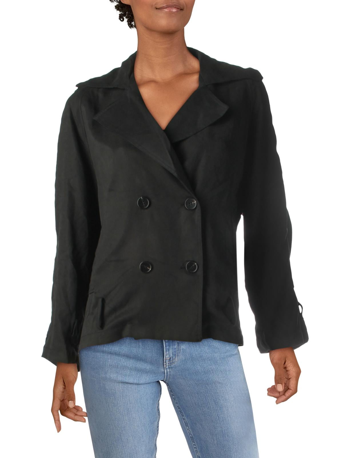 Essue Womens Woven Belted Jacket - Walmart.com