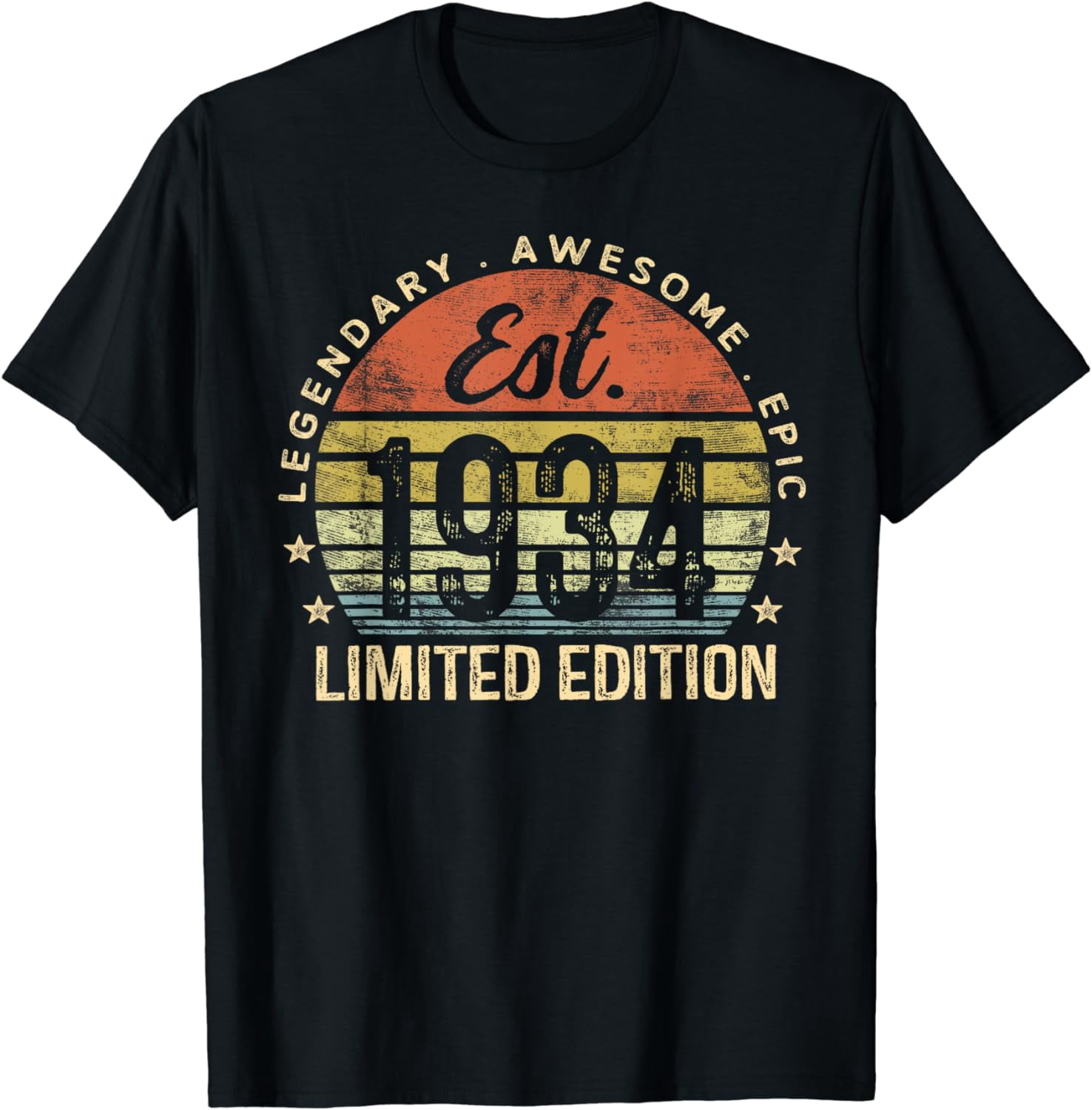 Est 1934 Limited Edition 90th Birthday Vintage 90 Year Old T-Shirt ...
