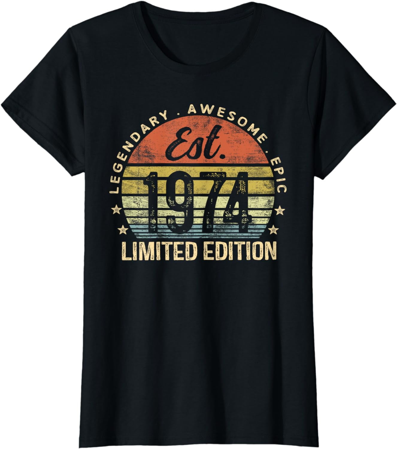 Est 1974 Limited Edition 50th Birthday Vintage 50 Year Old T-Shirt ...