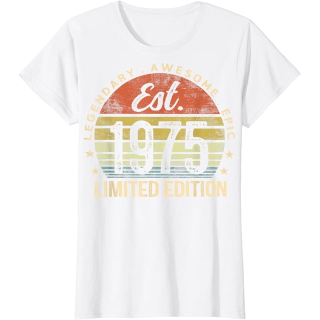 Est 1975 Limited Edition 49th Birthday Vintage 49 Year Old T-Shirt ...