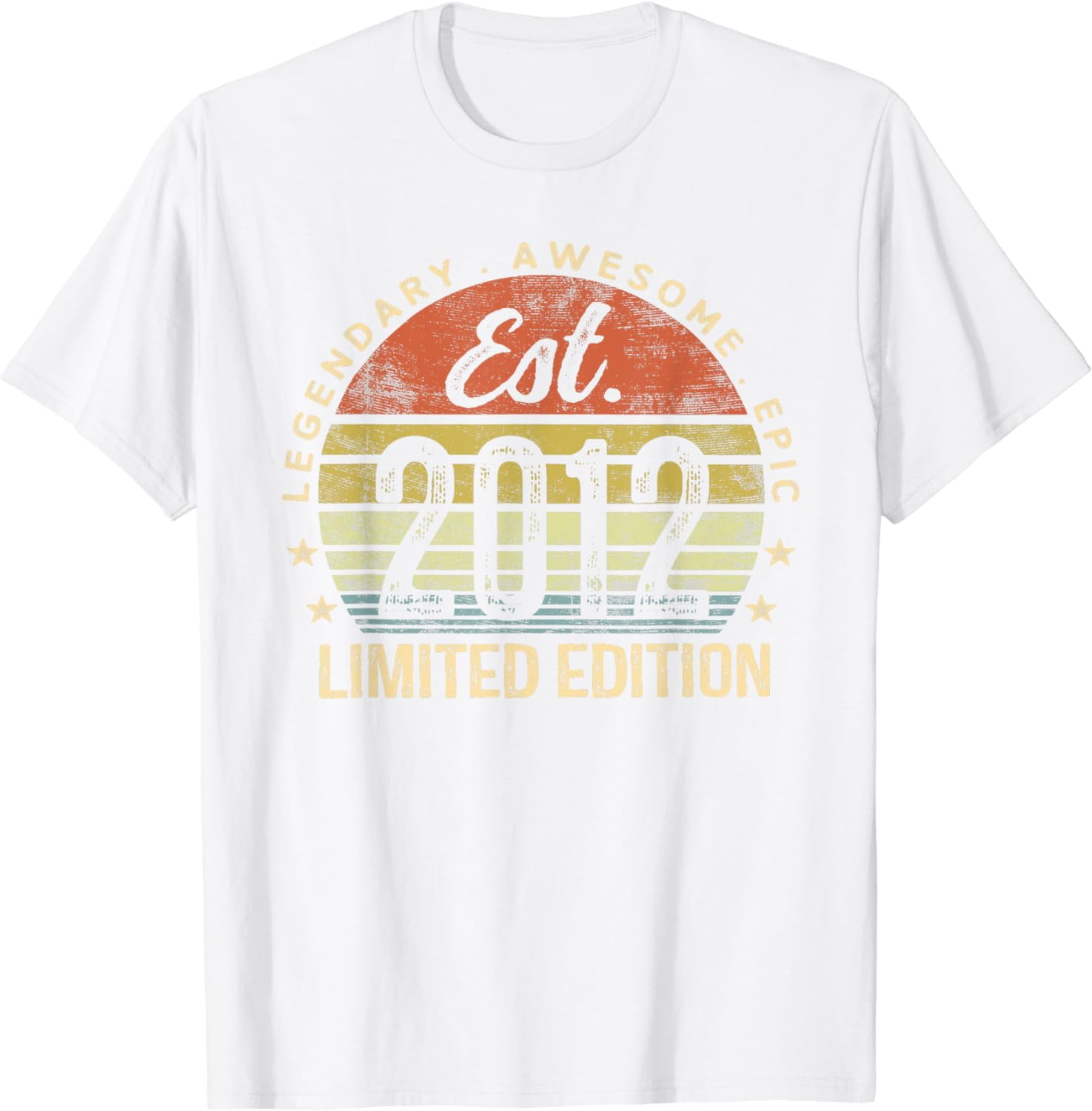 Est 2012 Limited Edition 12th Birthday Gifts 12 Year Old T-Shirt ...