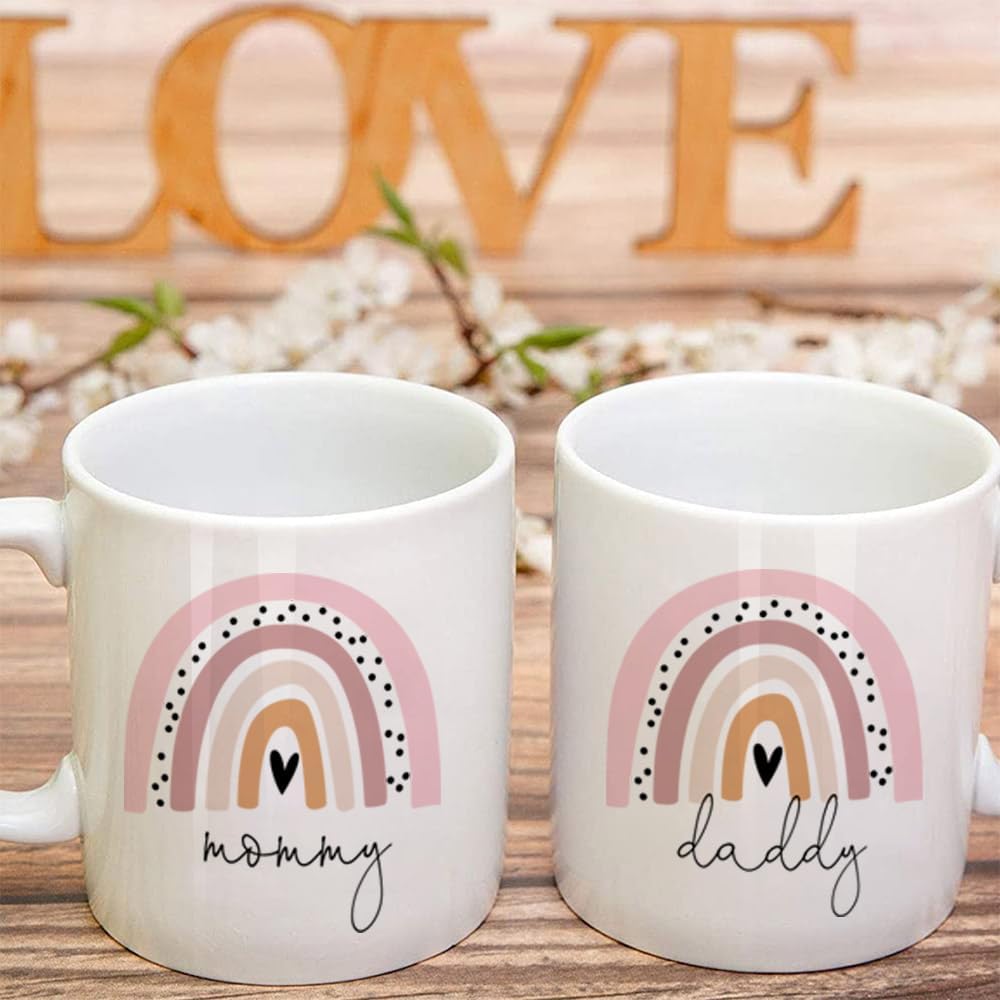 Est 2025 Mugs Set Gifts for New Mom Dad, New Parents 2025 Mugs Gifts ...